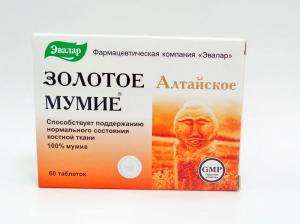 Купить Золотое мумие Эвалар алтайское, 60 таблеток в Москве: цена с ...
